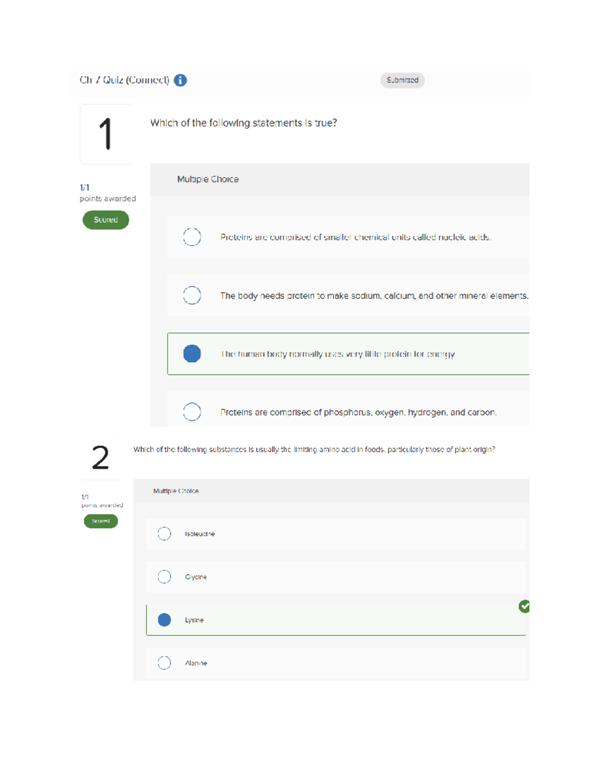 Chapter quizzes 7-9 - BIOL 1322 - Chapter 8 quiz - Studocu