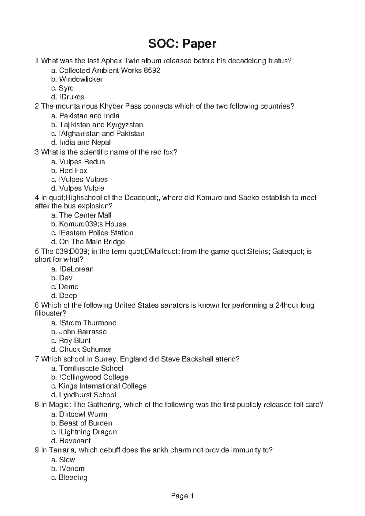 SOC273 Exercise 8 - SOC: Paper 1 What was the last Aphex Twin album released before his ...