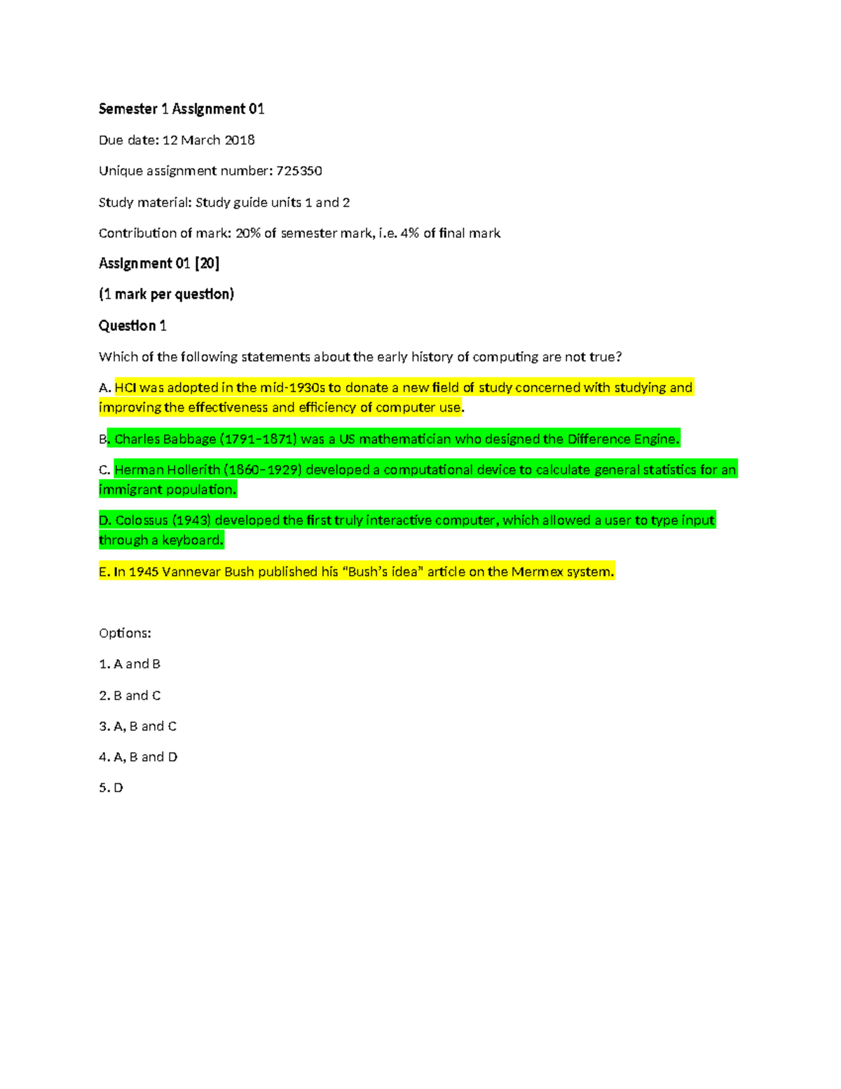 INF1520-18-S1-Assignment-01 assessment 1 - Semester 1 Assignment 01 Due ...