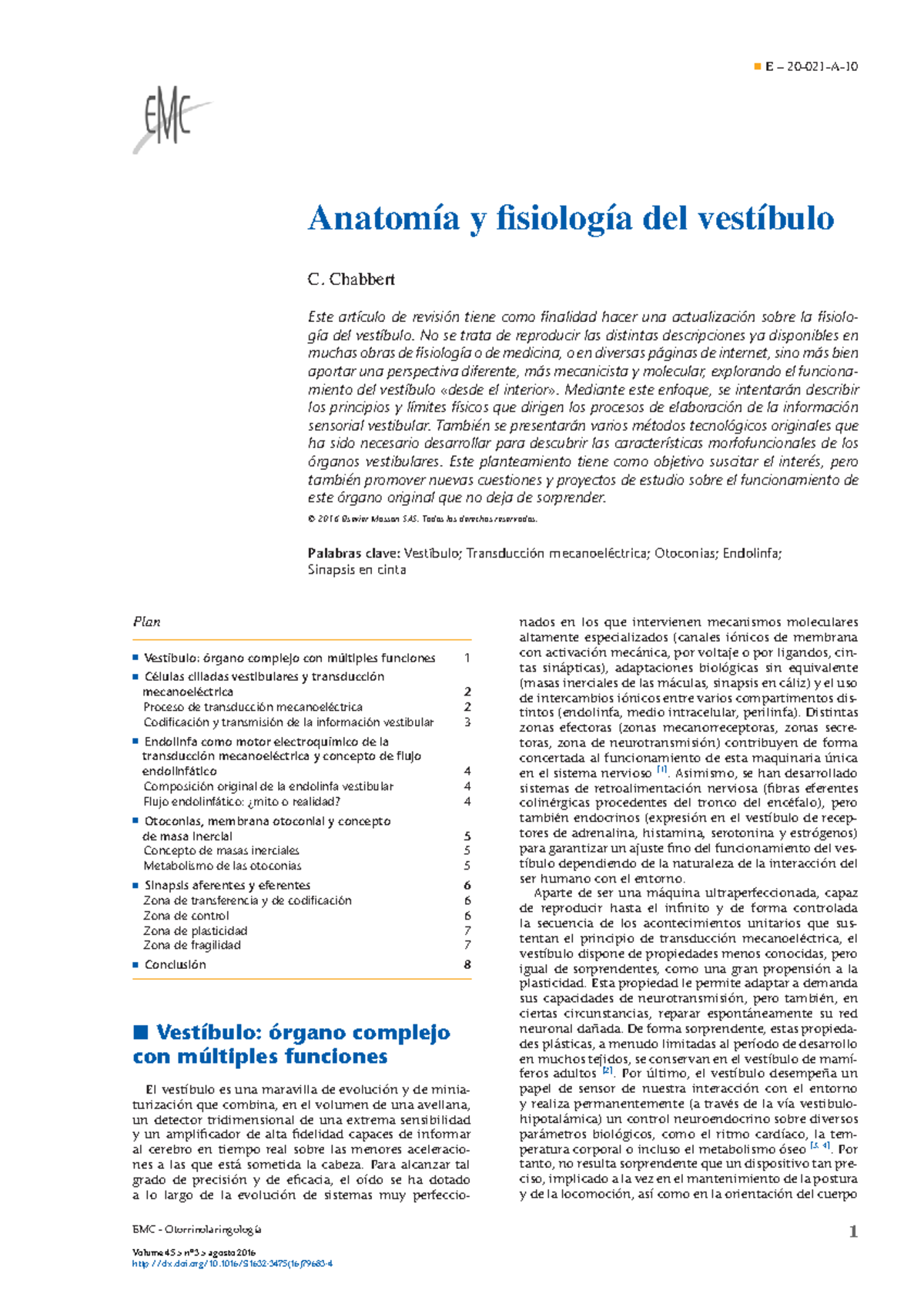 Anatomai y fs del vestibulo - ####### E – 20-021-A- Anatomía y ...