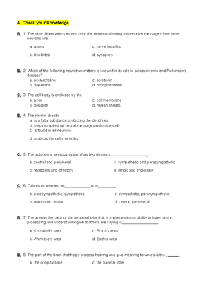 Activity 1 Intro to Psych - A. Check your Knowledge C. 1. John Watson ...