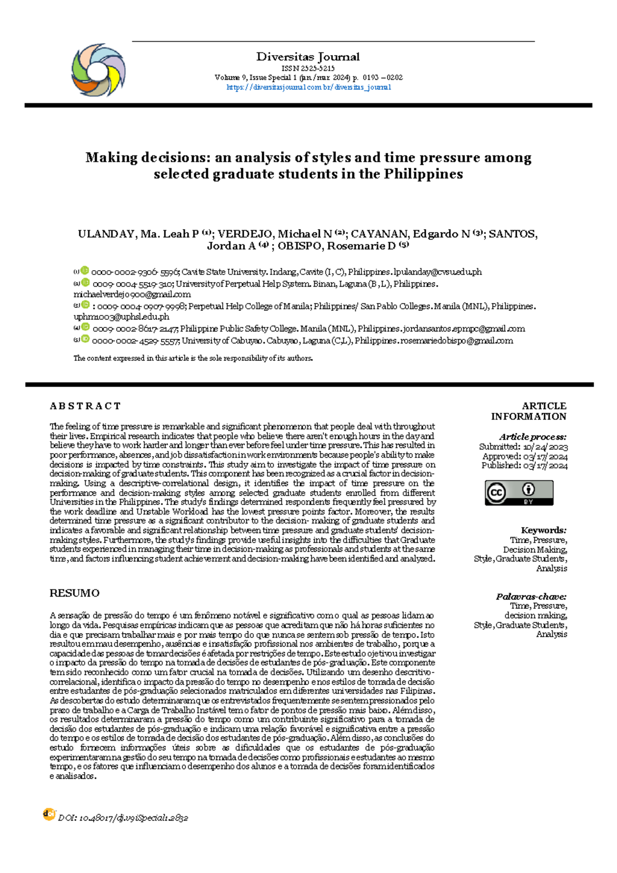 2832 Texto do artigo 16889 19448 10 20240317 - DOI: 10.48017/dj ...