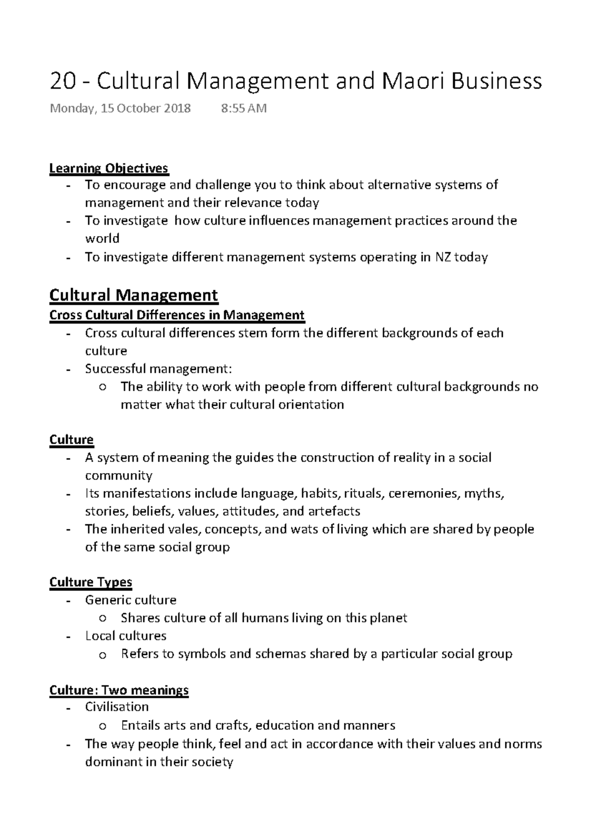 MGMT 101 Lecture 20 - Warning: TT: undefined function: 32 Learning Objectives To encourage and ...