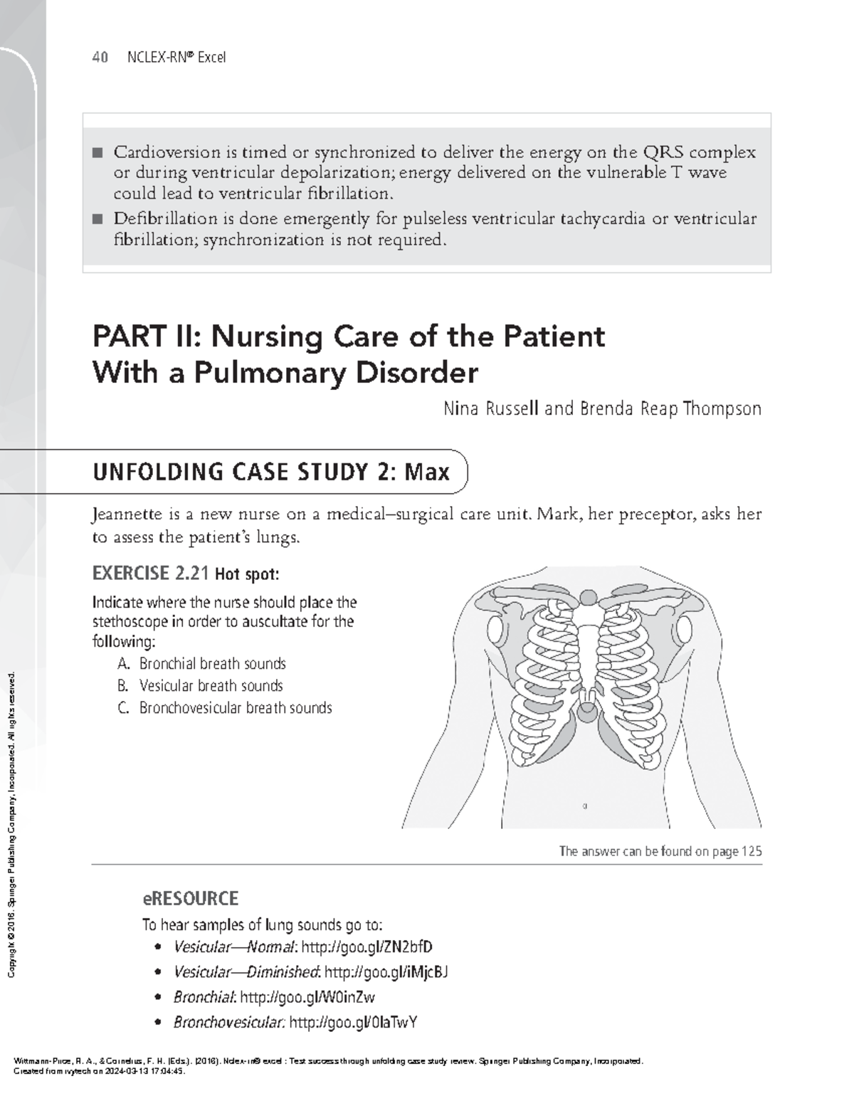 Nclex-Rn® Excel Test Success Through Unfolding Cas... - (Chapter 2 ...
