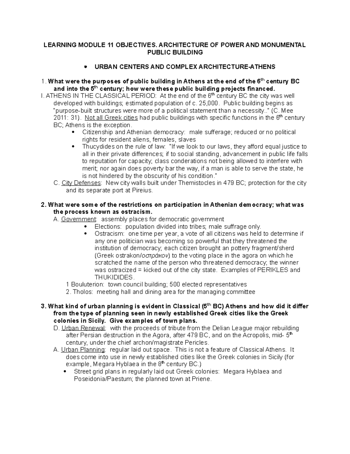Learning module 10 my outlines - LEARNING MODULE 11 OBJECTIVES ...