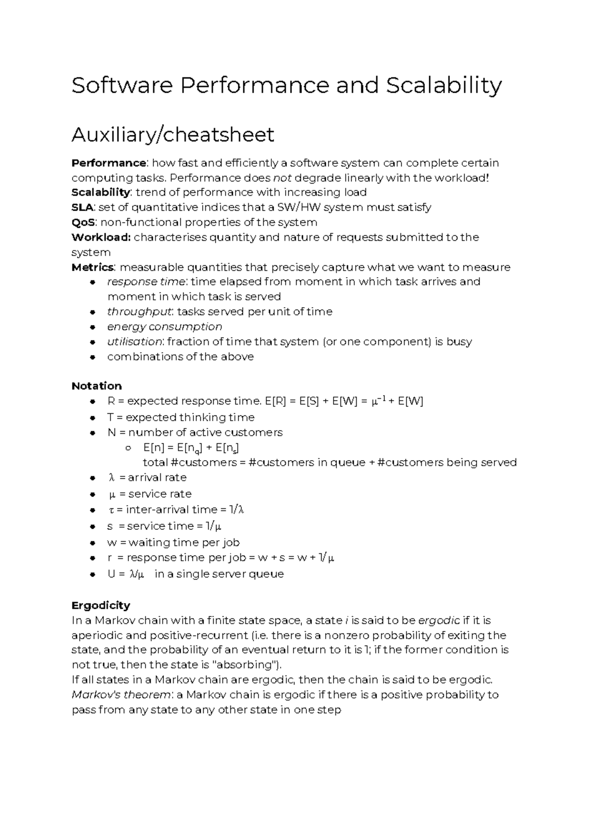 Software Performance and Scalability - Software Performance and ...