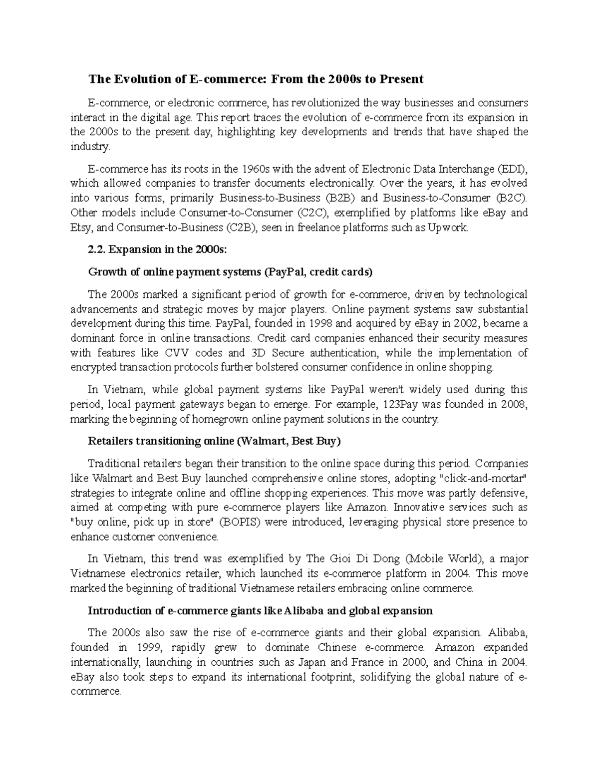 The Evolution of E-com - The Evolution of E-commerce: From the 2000s to ...