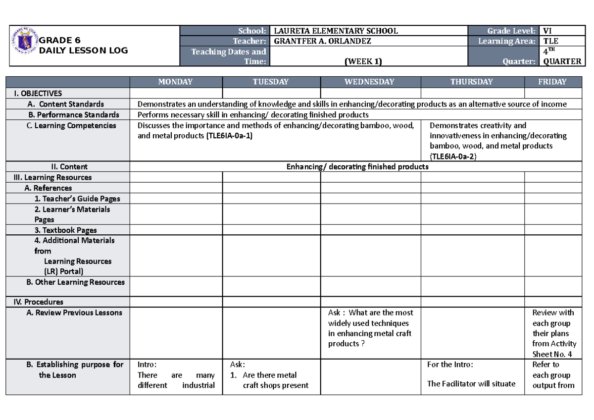 DLL EPP 6 Q4 W1 - PRA - Ask : What are the most widely used techniques ...
