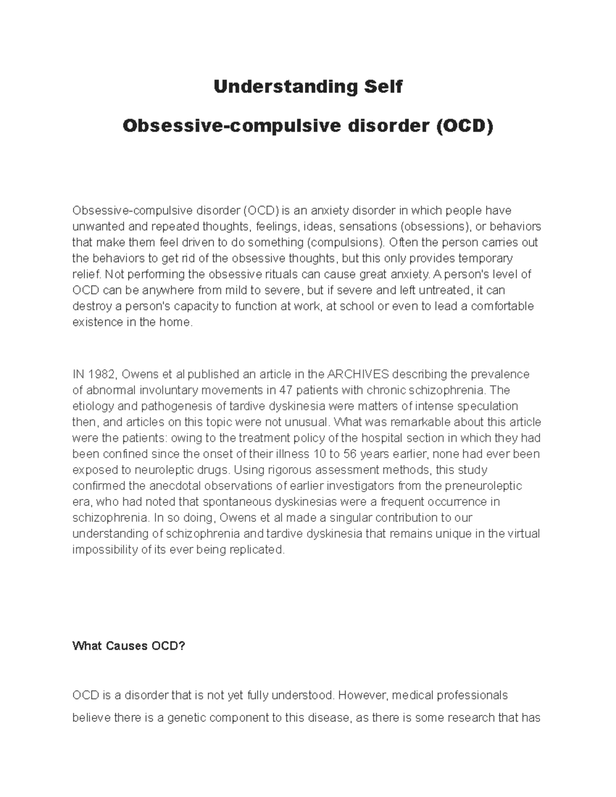 Obsessive - Understanding Self. - Understanding Self Obsessive ...