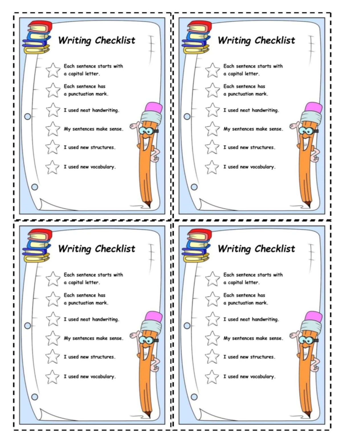 Checklist x4 - Inglés - Studocu