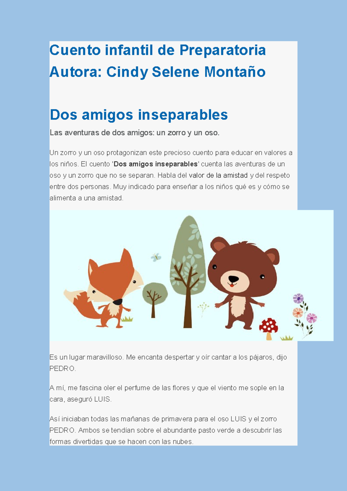 Cuento infantil de Preparatoria - Cuento infantil de Preparatoria ...