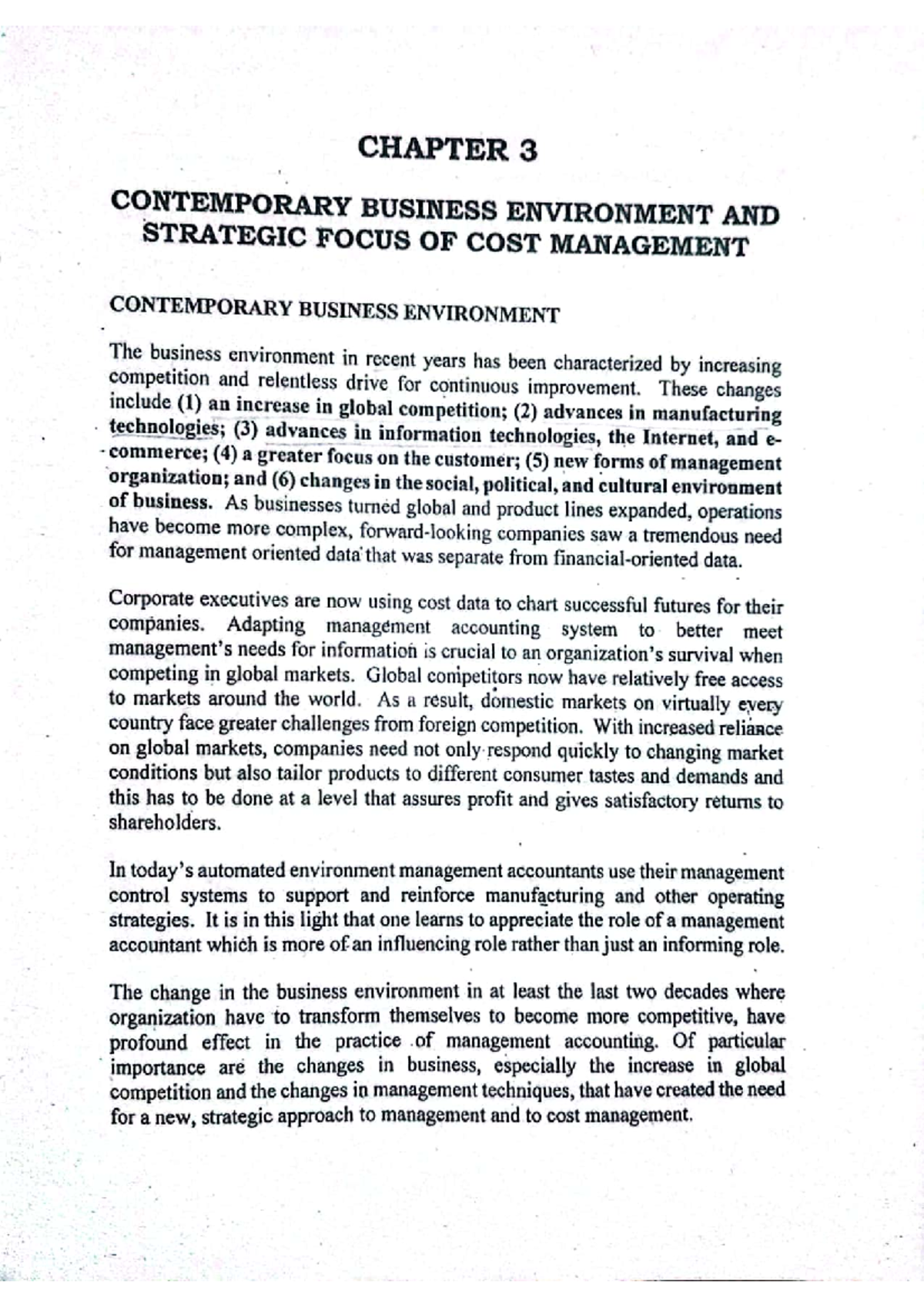 SCM- Chapter 3 1 - Notes - BSAccountancy - Studocu