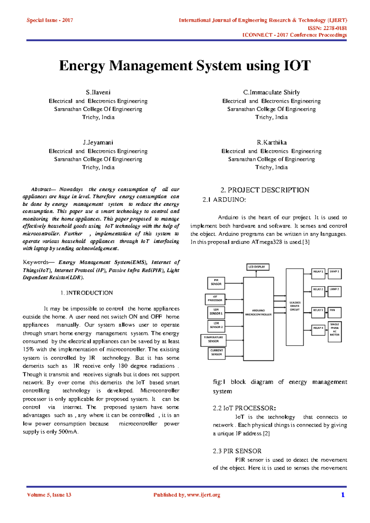 Energy management system using iot Ijertconv 5IS13095 - Energy ...