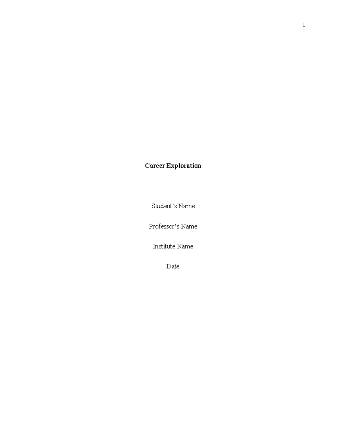 Report on Career Exploration of Police Officers - Career Exploration ...