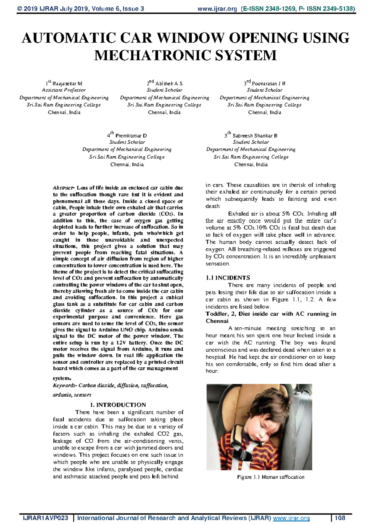 Ijrar 1AVP023 - AUTOMATIC CAR WINDOW OPENING USING MECHATRONIC SYSTEM 1 ...
