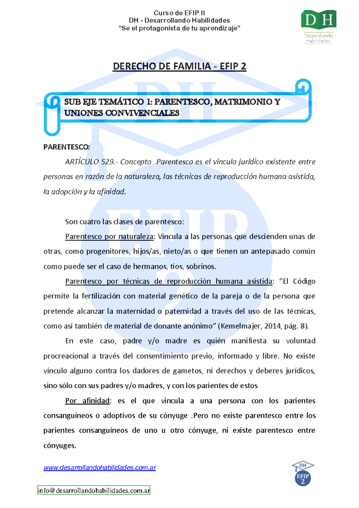 Familia EFIP 2 Actualizado DH - DH - Desarrollando Habilidades “Se el ...