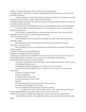 Chapter 3 Teaching Reading in the 21st Century READ 399 Notes - Chapter ...