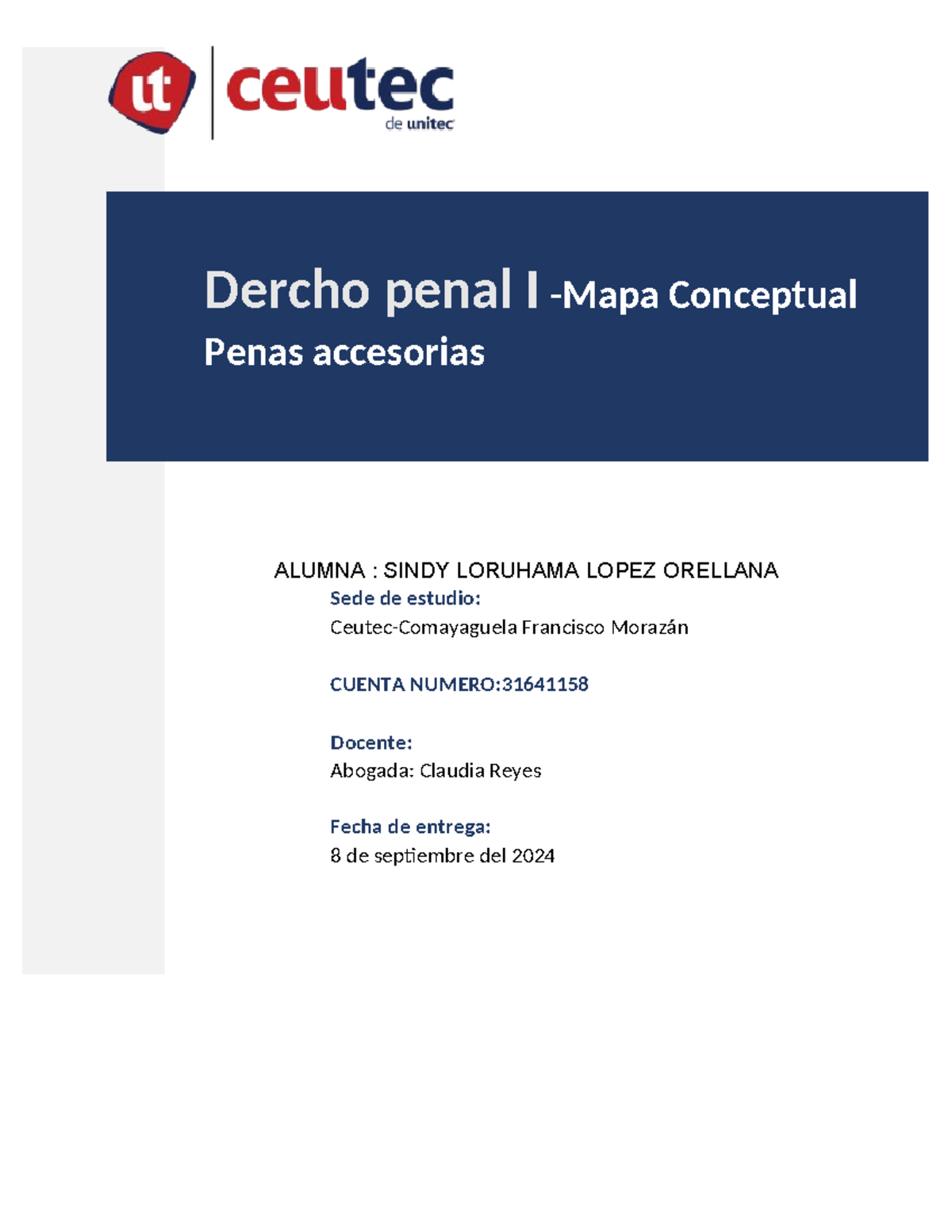 MAPA Conceptual Penas Acesorias - ALUMNA : SINDY LORUHAMA LOPEZ ...