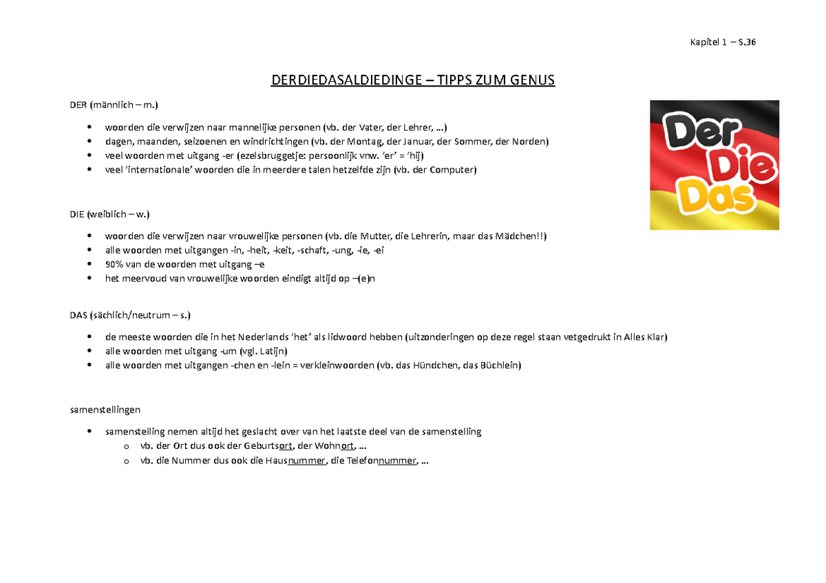 K1 Derdiedasaldiedinge - Kapitel 1 – S. DERDIEDASALDIEDINGE – TIPPS ZUM ...