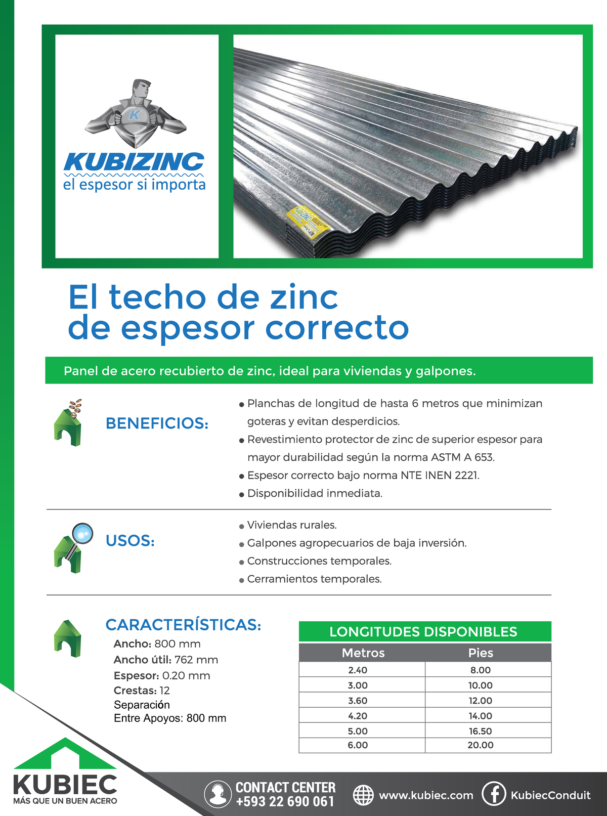 Ficha-Tecnica-Zinc - Tipos de techos de zinc - Diseño de Estructuras ...