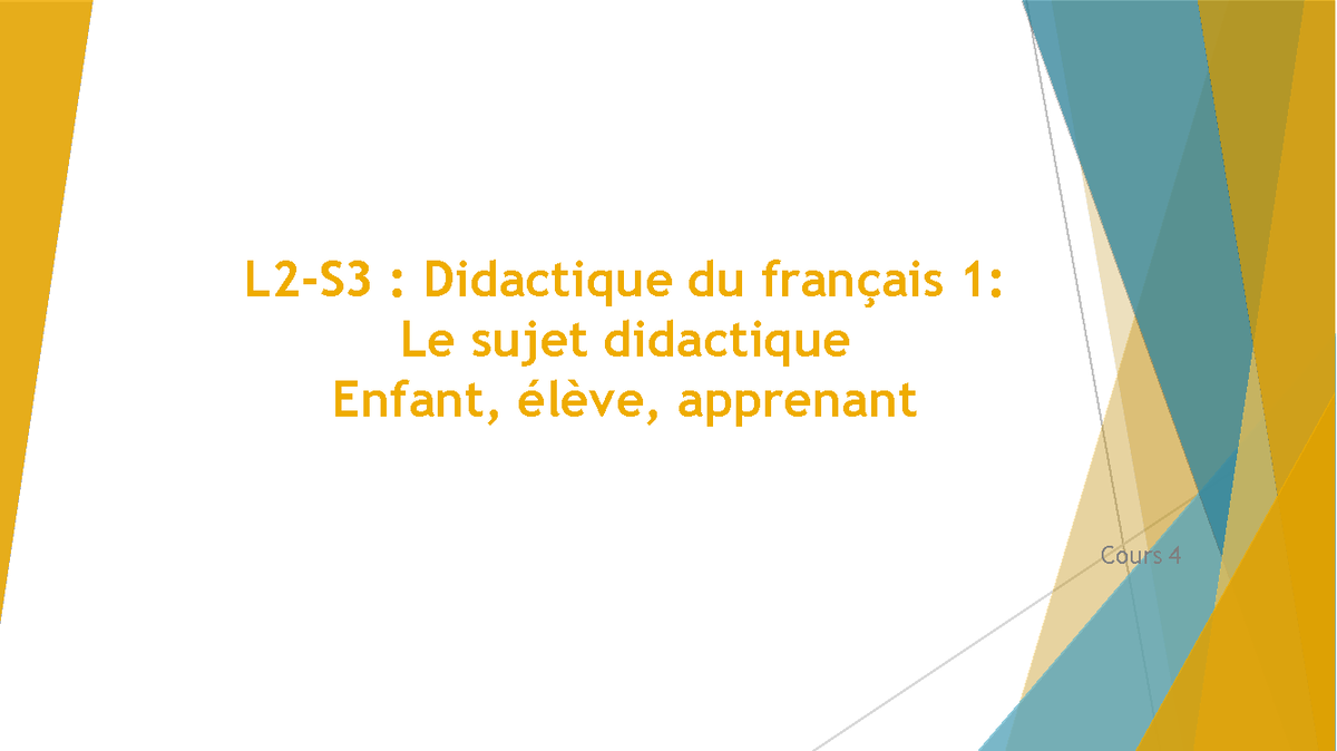 CC - Licence d'éducation : Enseignement de français (secondaire) - L2 ...