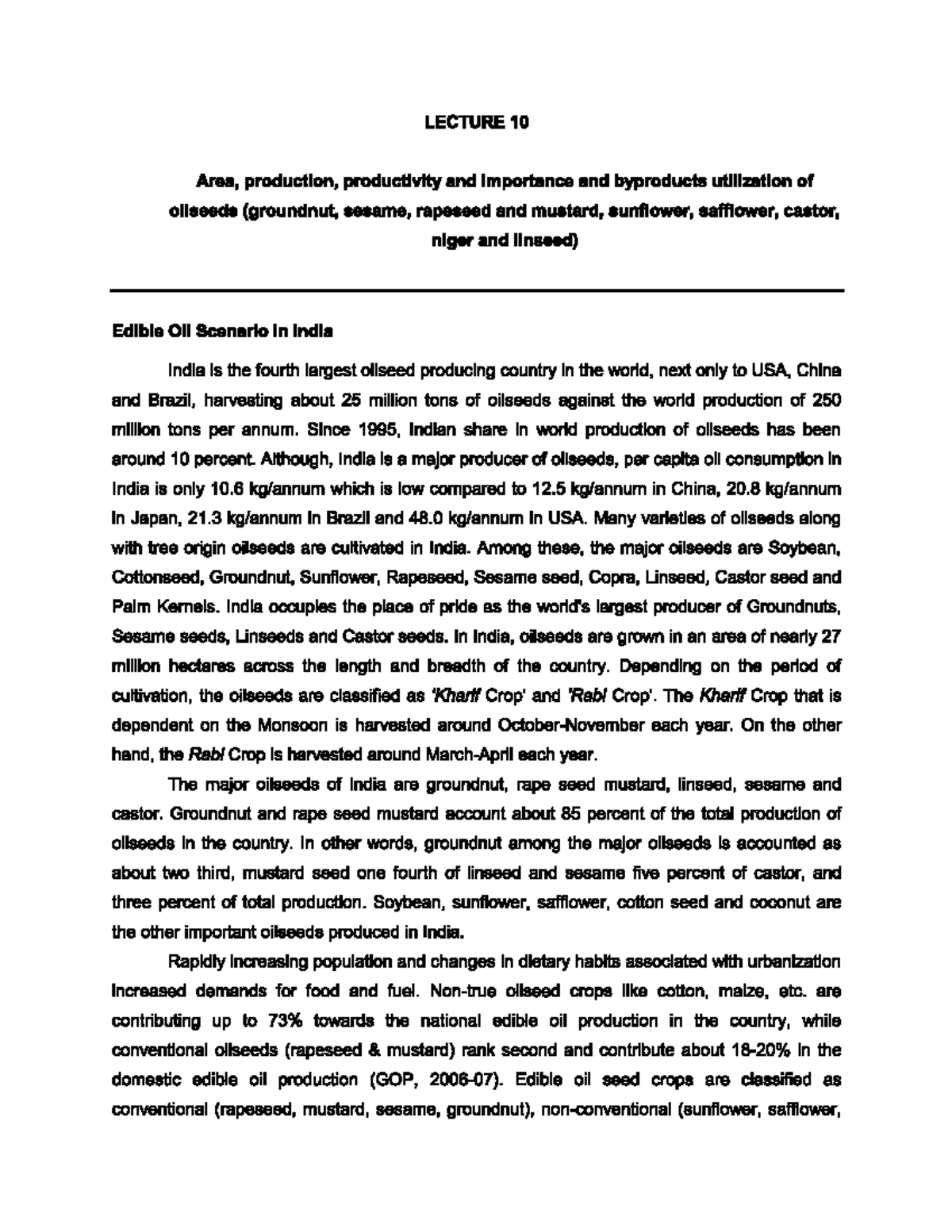 Field pea notes 8 - Principles of organic farming - Studocu