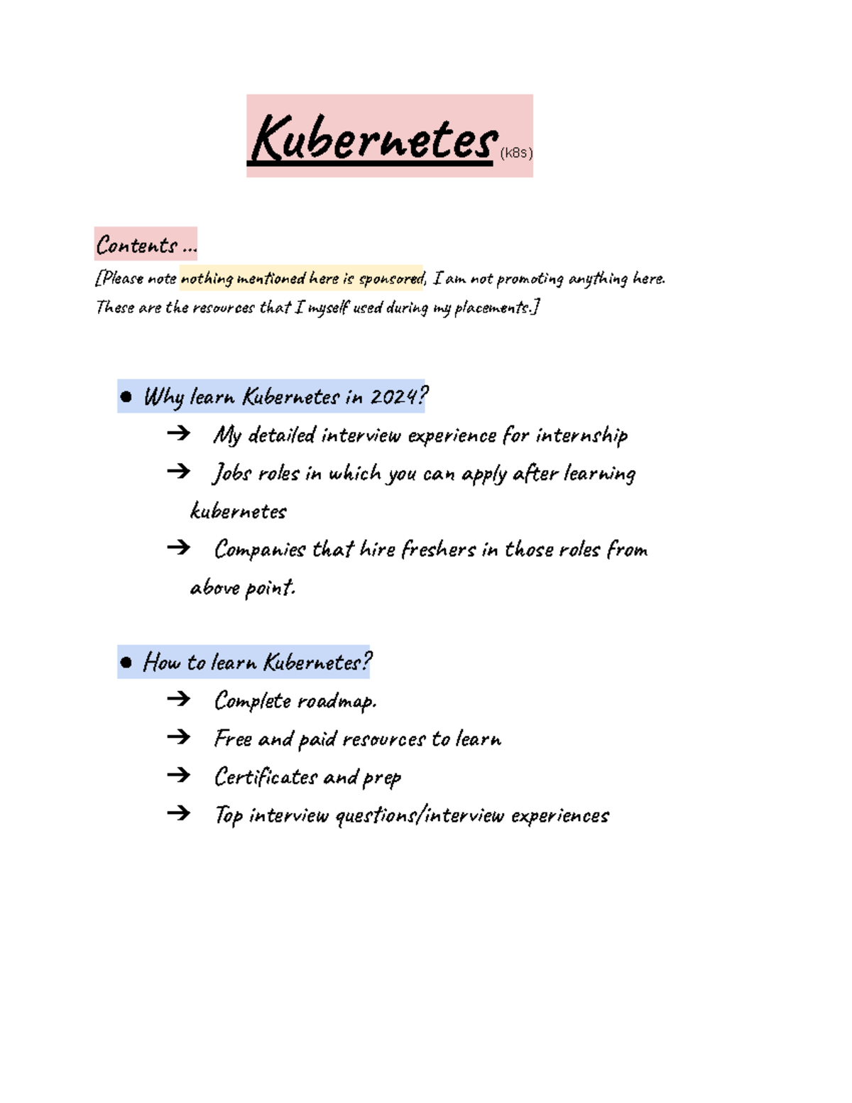 Kubernetes 0 to Hero - Kuber nets - Kubte (k8s) Cont ... [Ple no non ...