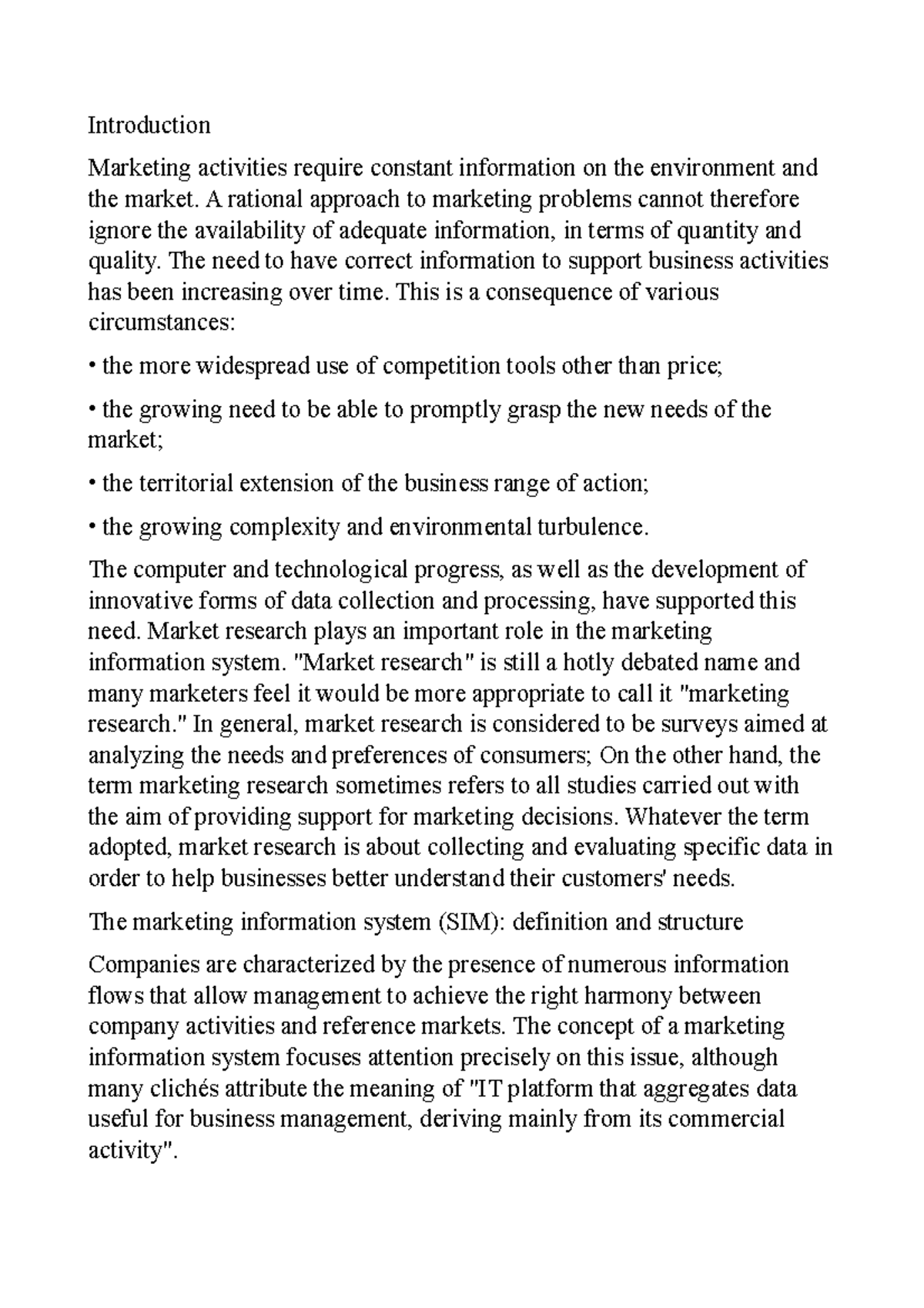 20 The marketing information system and market research - Introduction ...