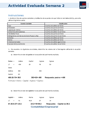 Evaluacion practica semana 5 - Semana 5: Actividad práctica sumativa N1 U Objetiv o: Estado de ...