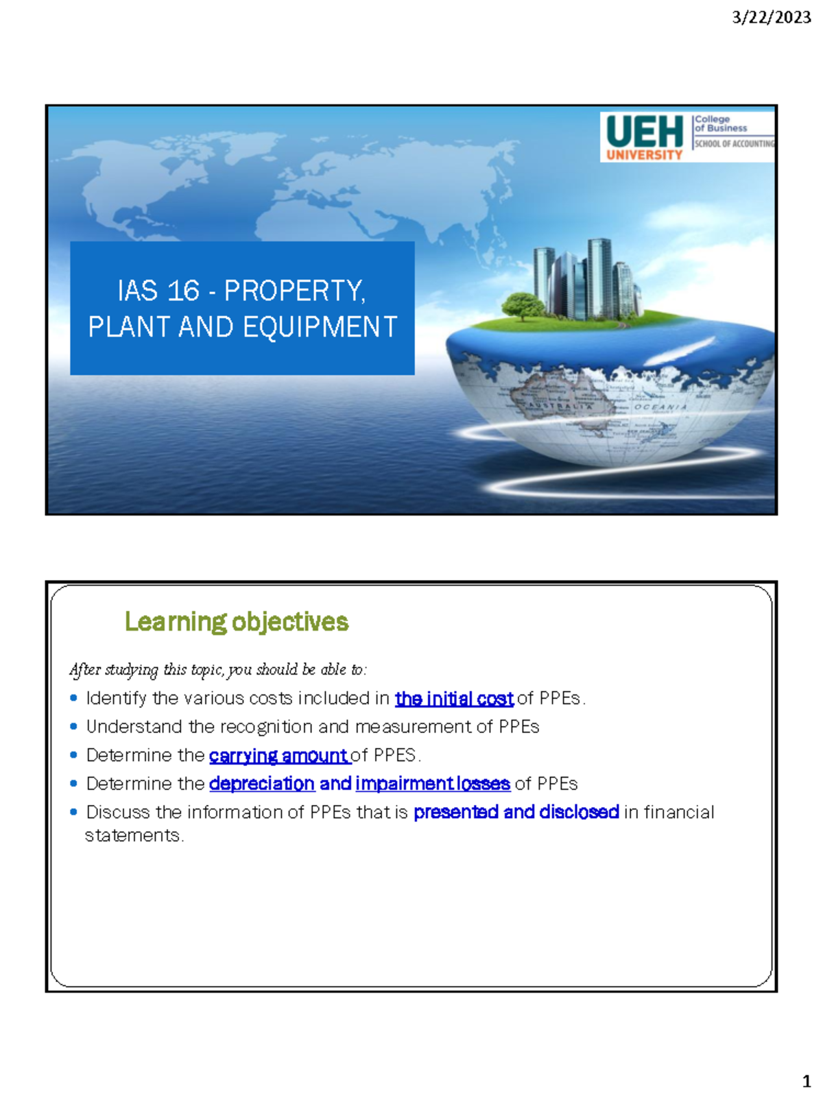 IAS 16 - PPE - nah - IAS 16 - PROPERTY, PLANT AND EQUIPMENT Learning ...