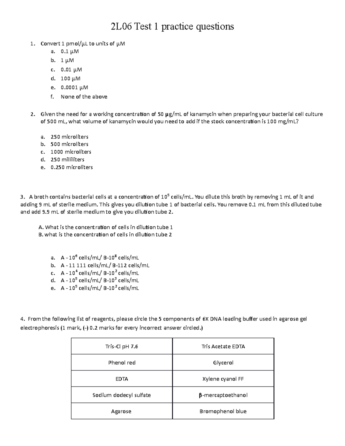 2L06 test 1 practice questions no answers - 2L06 Test 1 practice ...