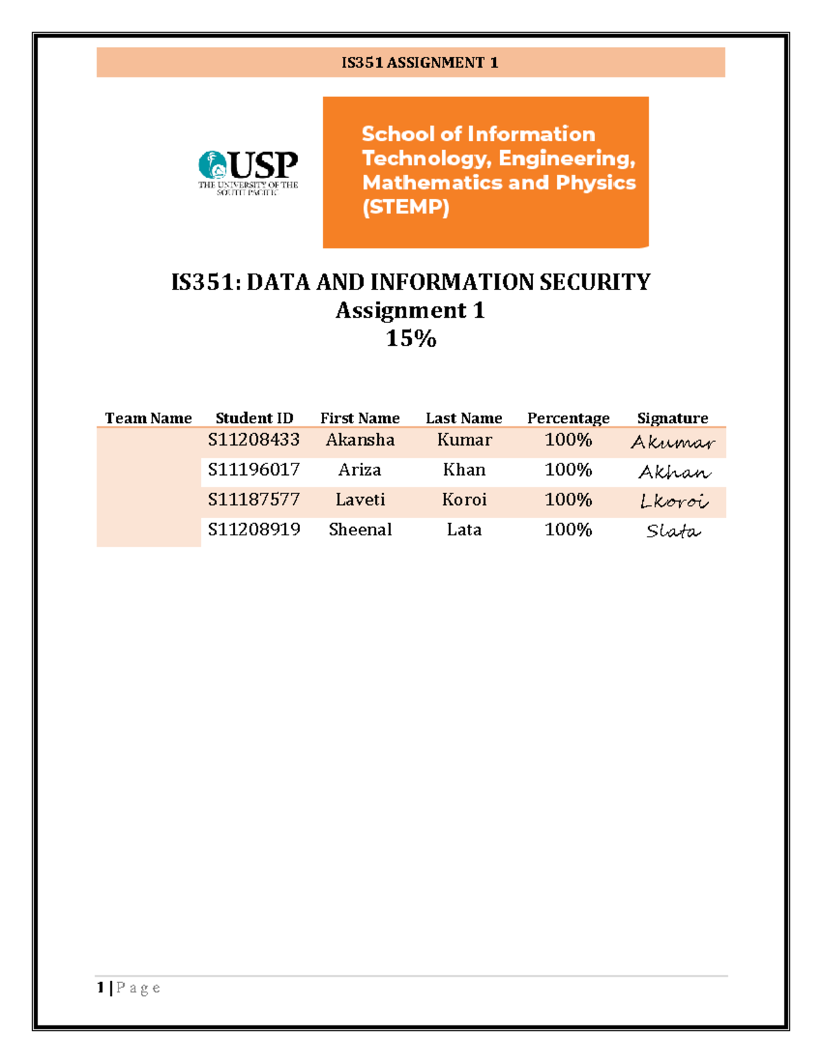 S11208433 S11196017 S11187577 S11208919 IS351A1 - IS351: DATA AND INFORMATION SECURITY ...