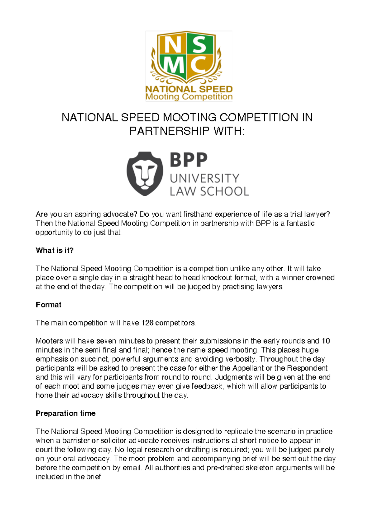Speed Moot 2023 Details - NATIONAL SPEED MOOTING COMPETITION IN ...