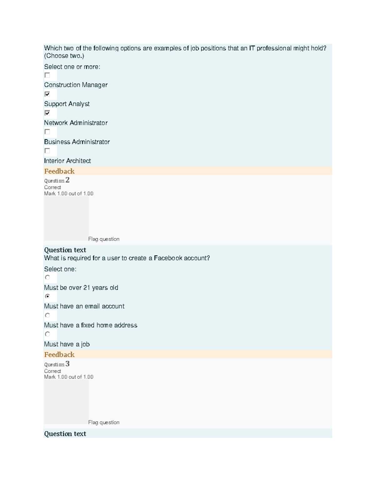 Netacad Module 4 - Which two of the following options are examples of ...