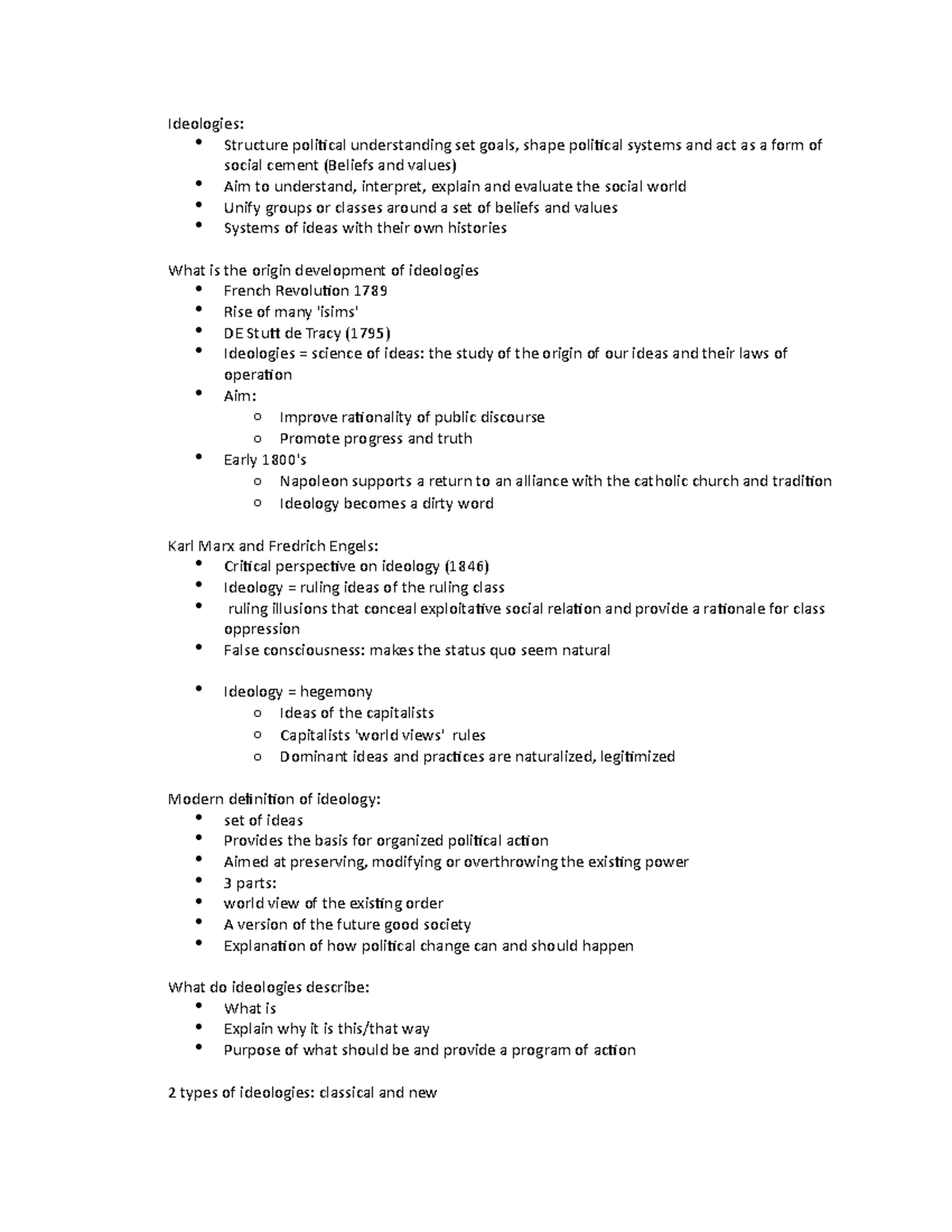 Polisci 1020E - Ideologies - Ideologies: Structure political ...