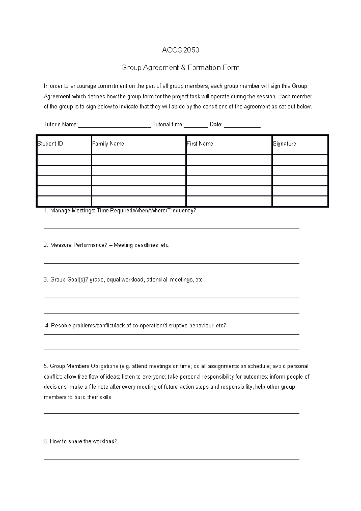 ACCG2050 - Group formation form - ACCG Group Agreement & Formation Form ...