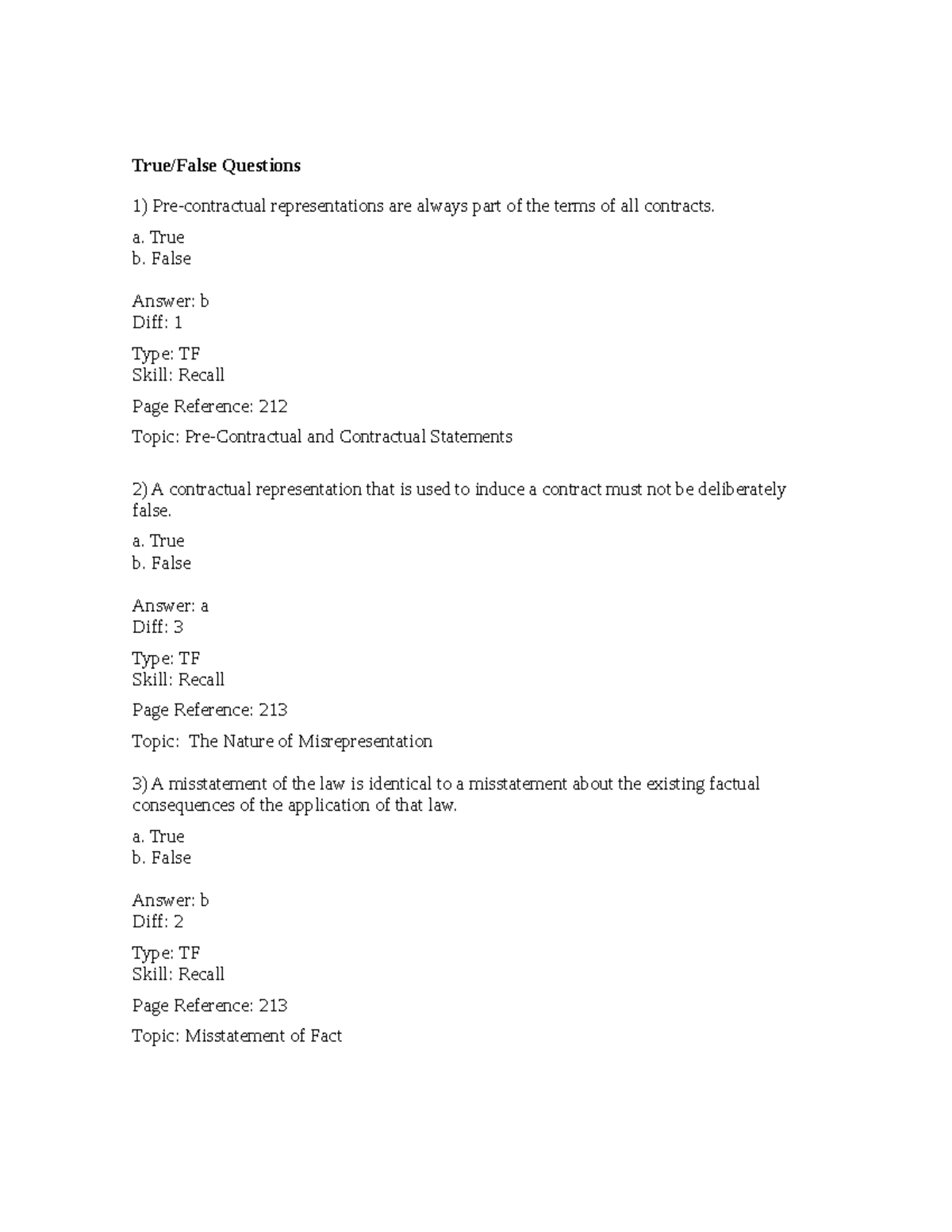 Mc Innes 5e TIF ch09 - I don't think we need share anymore information. - True/False Questions ...