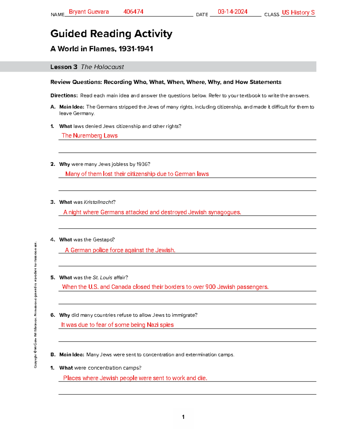 Bryant Guevara Alonso - Ch10Lesson 3GRA - NAME DATE CLASS Guided Reading Activity Lesson 3 The ...