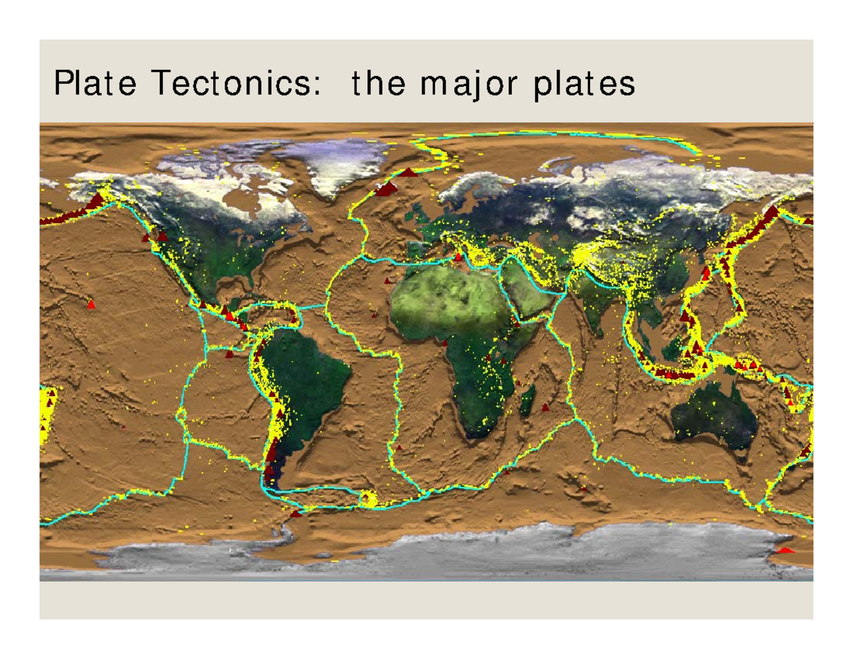 Hazards - Science notes - Plate Tectonics: the major plates Seven major ...