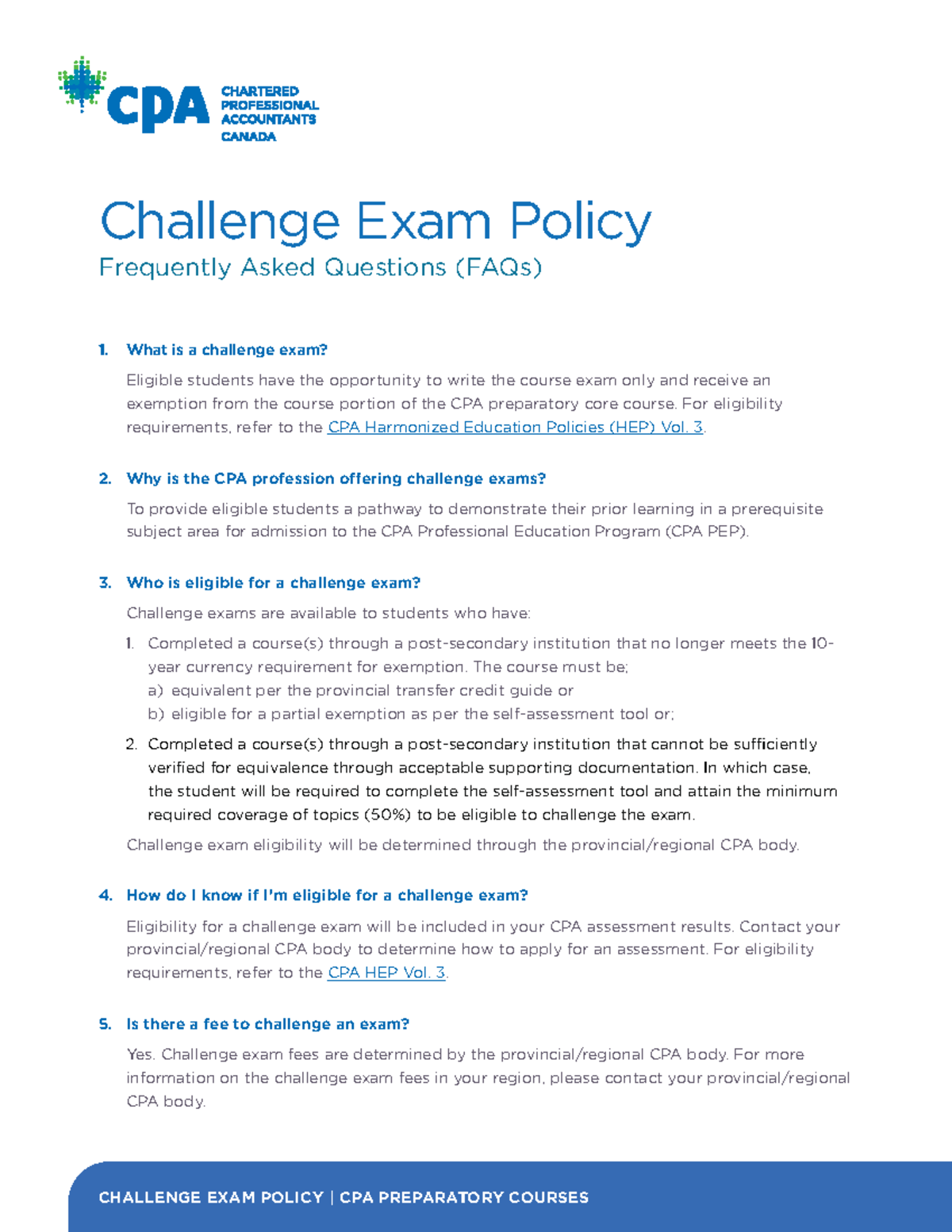 Challenge-Exam-Policy-FAQs EN - Challenge Exam Policy Frequently Asked ...
