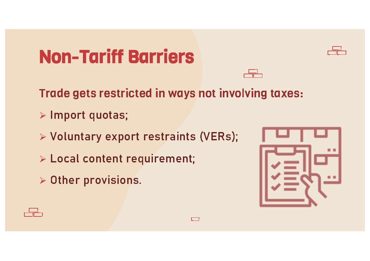 International Economics Chap 4.2 Trade policy - Non-Tariff Barriers ...