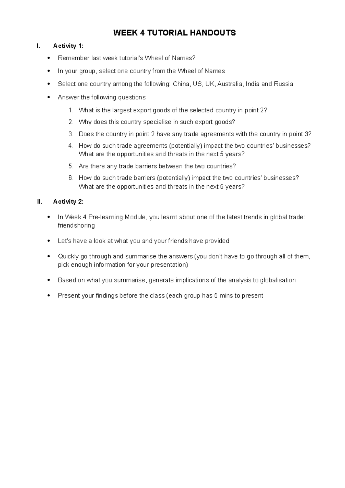 Week 4 Tutorial Handouts - COMM1150 - UNSW Sydney - Studocu