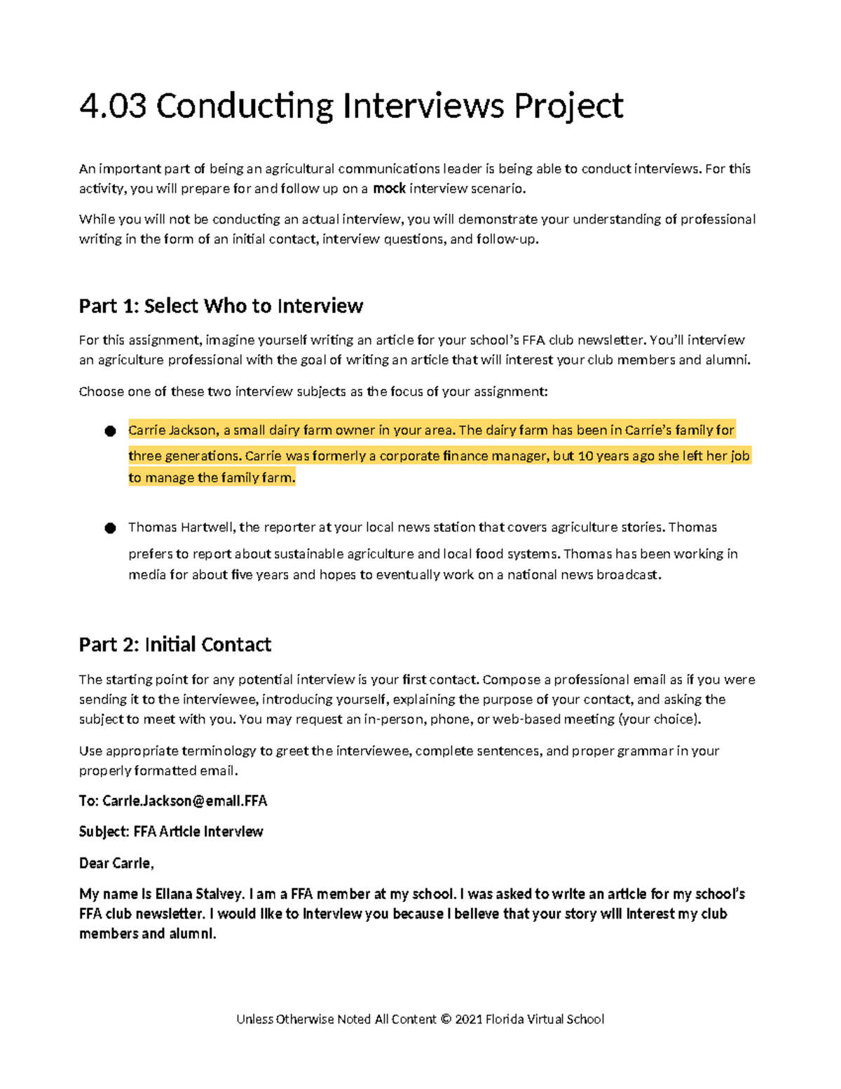 Copy of 4 03 conducting interviews project - 4 Conducting Interviews ...
