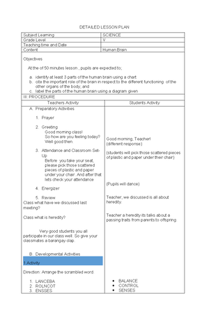 4As Detailed Lesson plan Mathematics NMG - Detailed Lesson Plan in ...