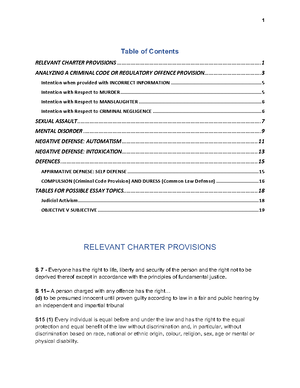 Criminal Summary - REGULATORY OFFENCES Regulatory Offences (Pre-Charter ...