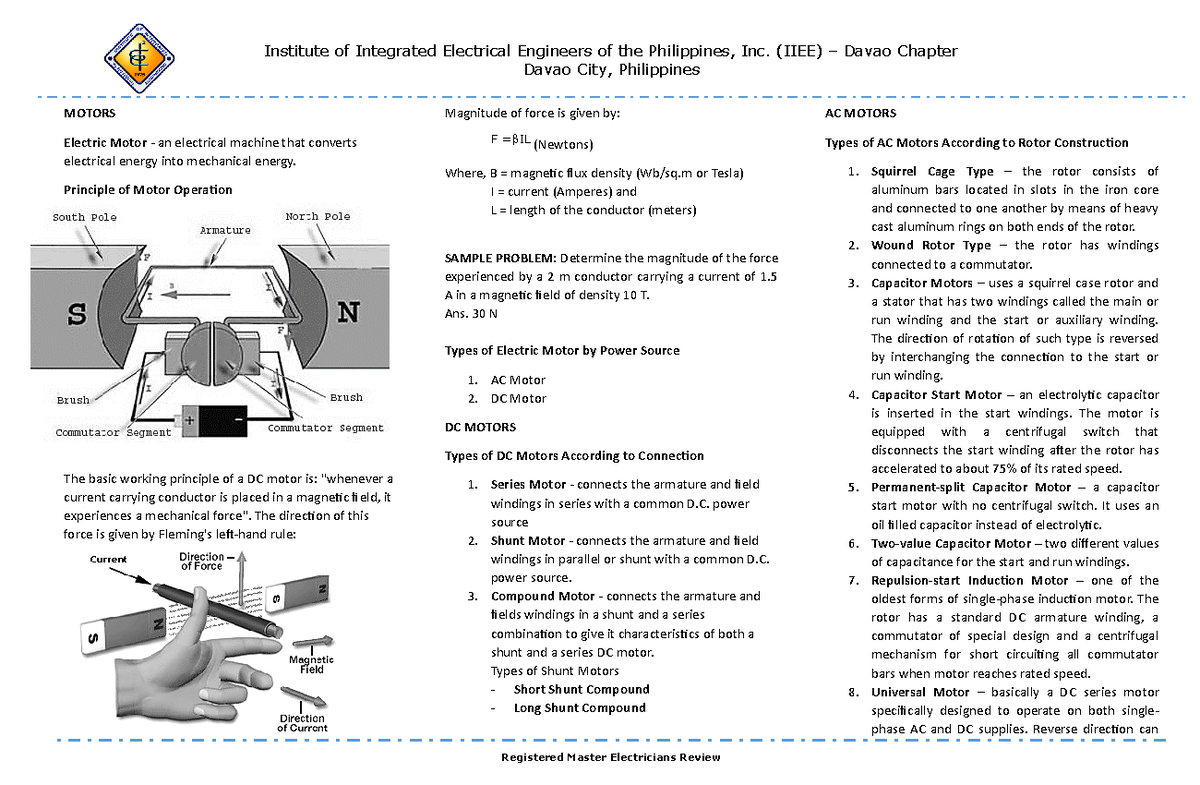 Basic Electricity Part 4 (Motors) - Institute of Integrated Electrical ...