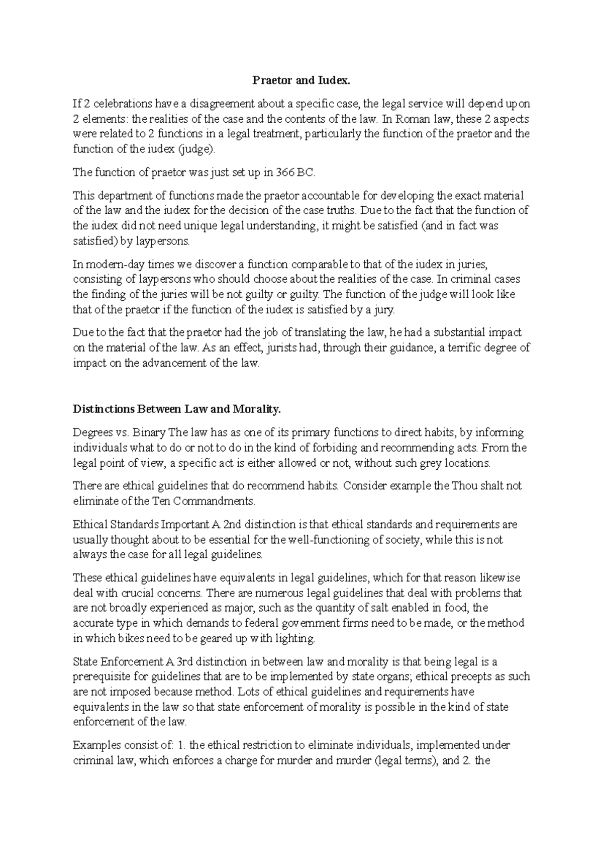 Praetor and Iudex - Law - Praetor and Iudex. If 2 celebrations have a ...