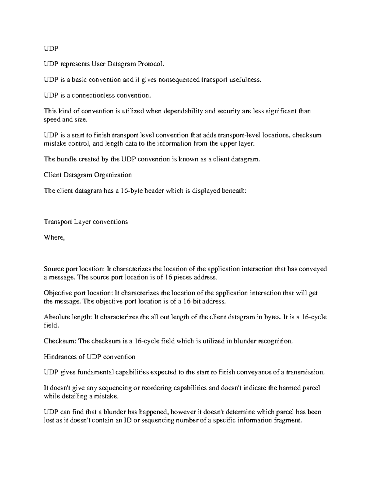 User Datagram Protocol In Computer Networking Udp Udp Represents User Datagram Protocol Udp