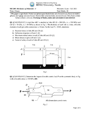 Ch2 problems - Mechanics of materials for Engineering - Statics and ...