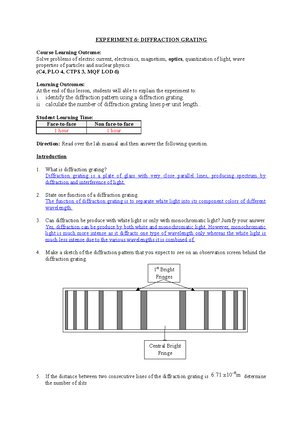Sp025 cp 5 - lab tuto - EXPERIMENT 5: GEOMETRICAL OPTICS Course ...